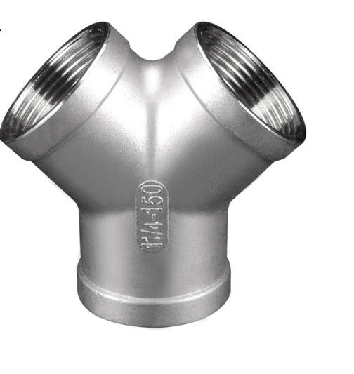 Y Type Stainless Steel Cross Tee Fitting 3 way 1 Inch Mirror Finish
